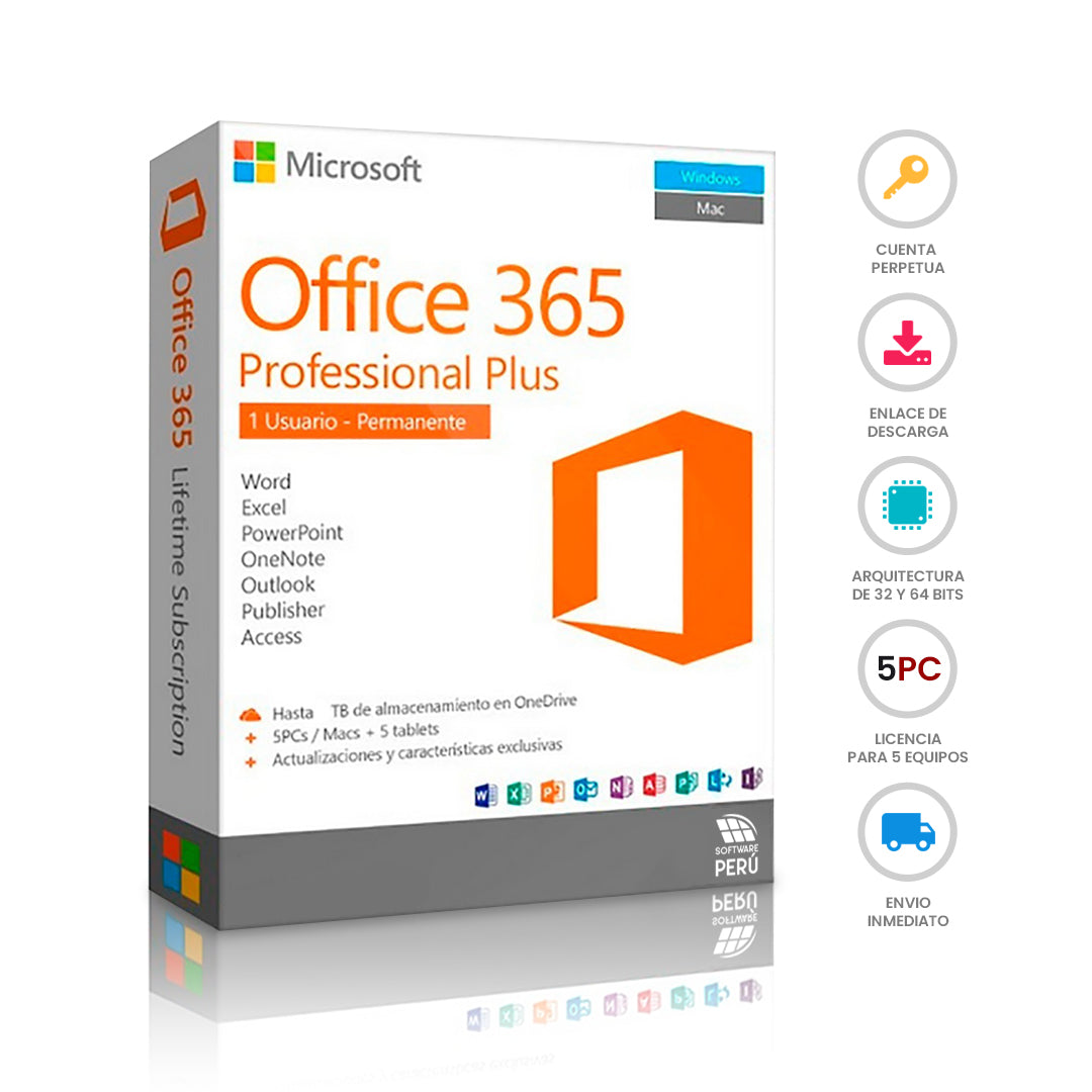 🥇 Office 365 Pro Plus - Anual – Software Perú